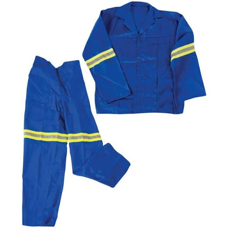 Dromex - Royal Blue Overall ( 2 piece ) with reflective tape size 34 ...