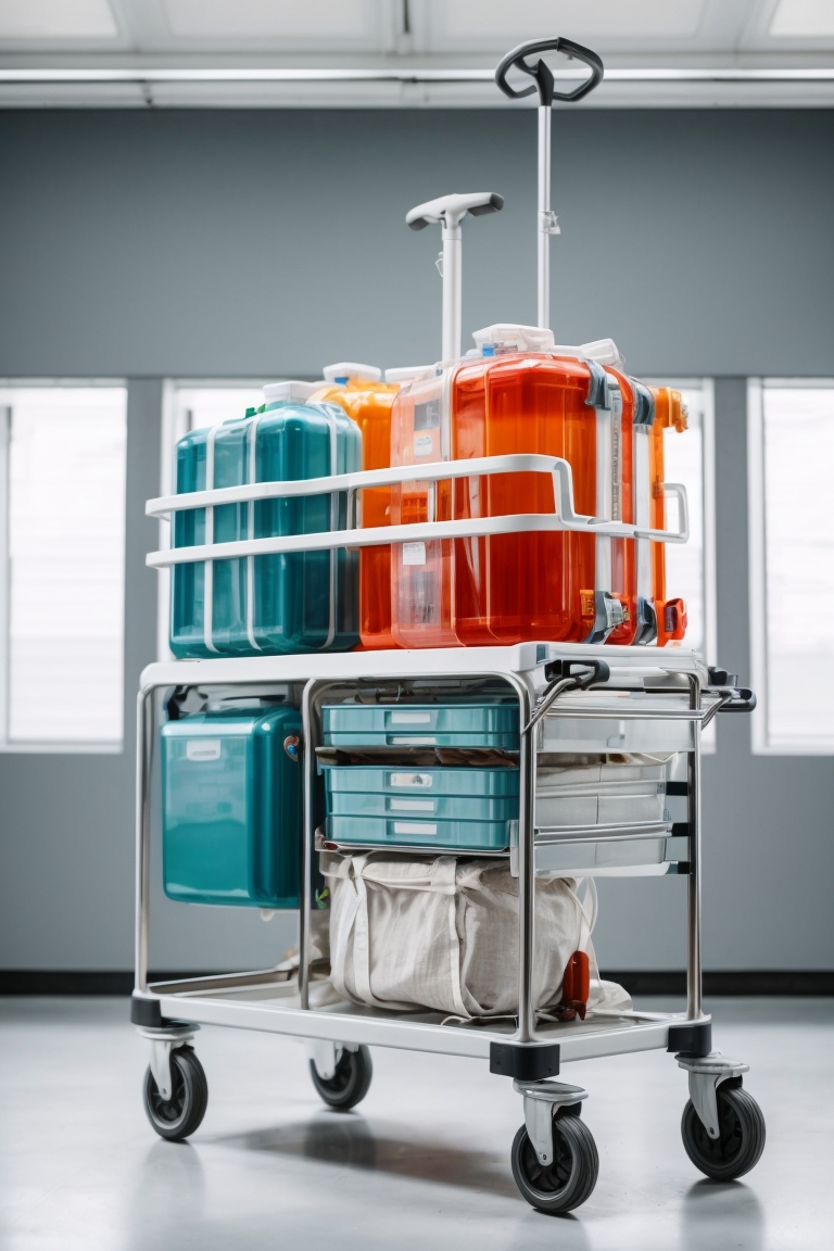 5 wheel base patient monitor trolley – At a Discount